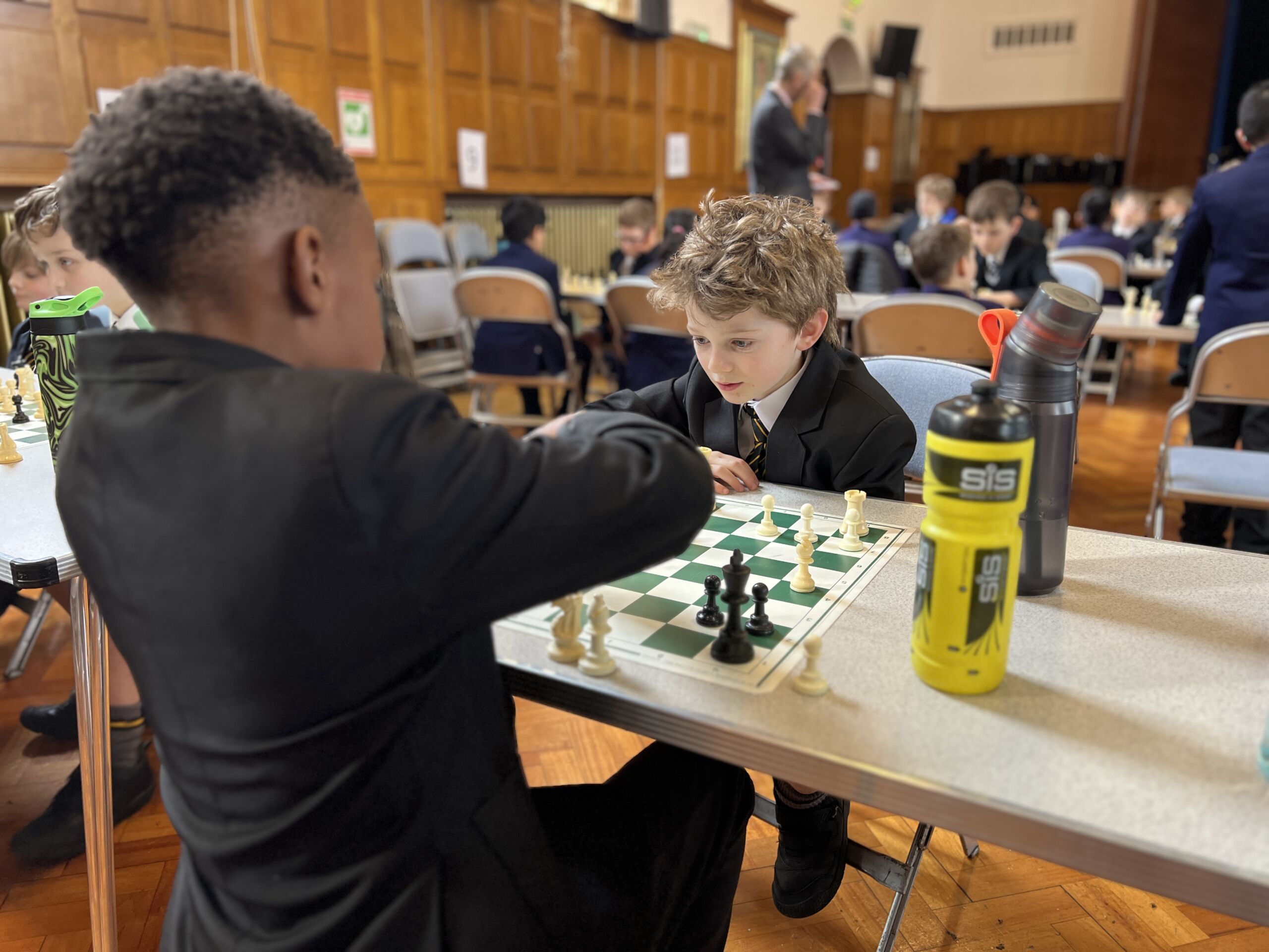 Our JS Chess players face local schools - Queen Elizabeth Grammar School